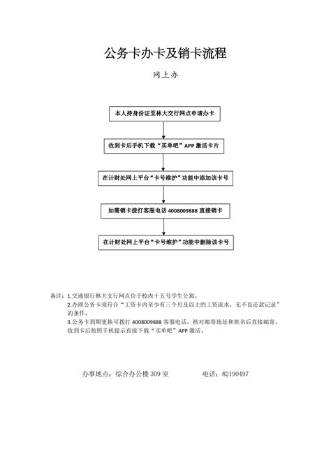 教师公务卡办卡及销卡流程 东北林业大学财务处