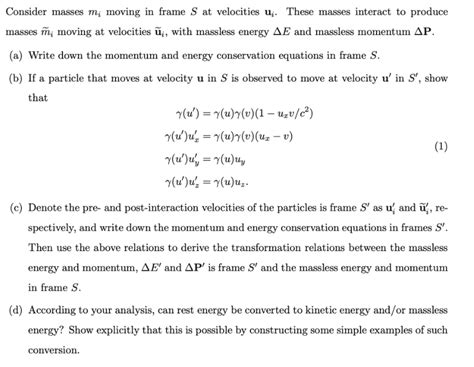 Special Relativity And Velocity • Physics Forums