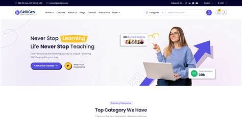 SkillGro Course Learning Management System Laravel Script LMS