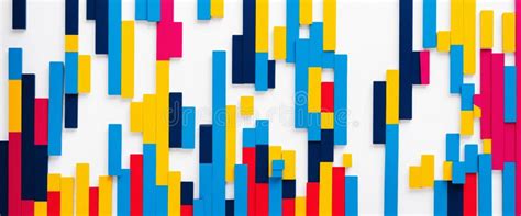 Three Dimensional Geometric Composition With Floating Rectangular Blocks Stock Illustration