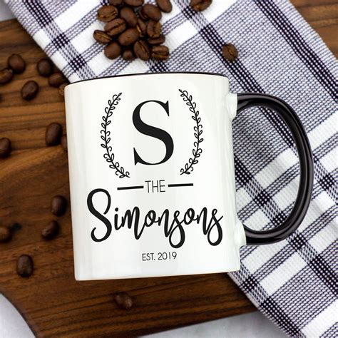 Personalized Last Name Mug Custom Coffee Mug Wedding T Etsy