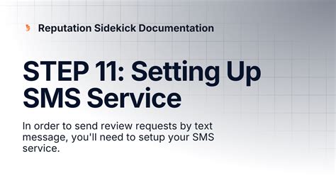 step 11 setting up sms service reputation sidekick documentation