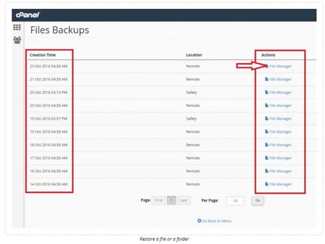 Restore A File Or A Folder From Cpanel Help Buzinessware