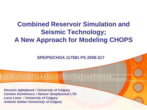 Pdf Combined Reservoir Simulation And Seismic Technology Conclusions And Learning Seismic