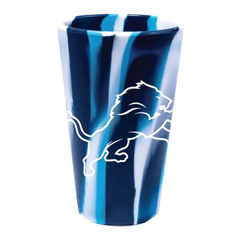 Detroit Lions Silicone Stripe Pint Glass Vintage Detroit Collection