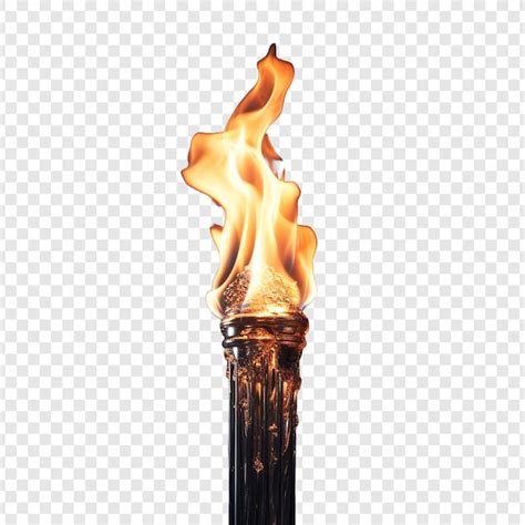 투명 한 배경에 고립 된 토치 무료 Psd 파일