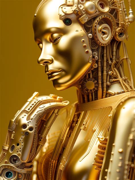 Robot Golden By Serendigity Art On Deviantart