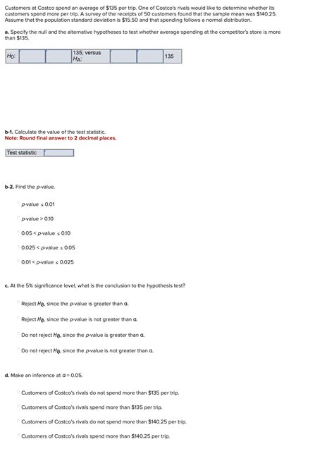 solved customers at costco spend an average of 135 ﻿per