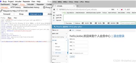 csrf漏洞 pikachu靶场 在pikachu靶场中进行post型csrf漏洞利用 完成个人信息的修改 csdn博客
