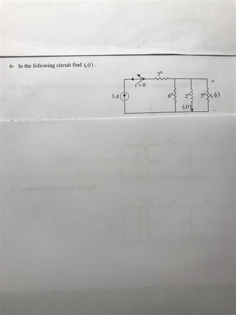 Answered In The Following Circuit Find Io T T A I T Bartleby