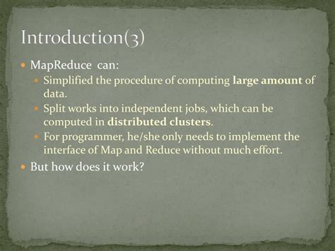Ppt Mapreduce Simplified Data Processing On Large Clusters