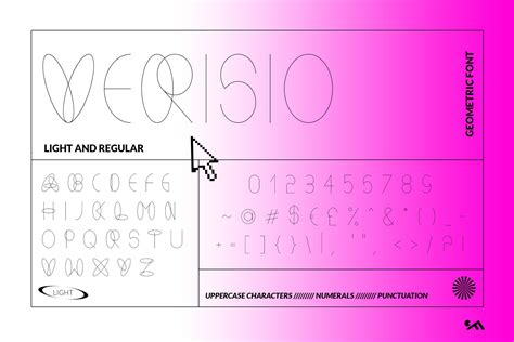 modern trendy thin ellipse shapes font verisio design cuts