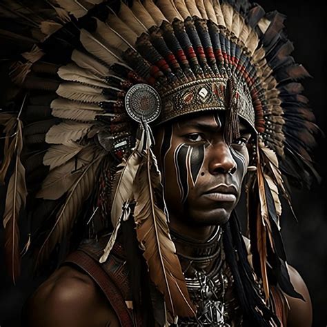 American Indian Emerald City Art Black Native American Black