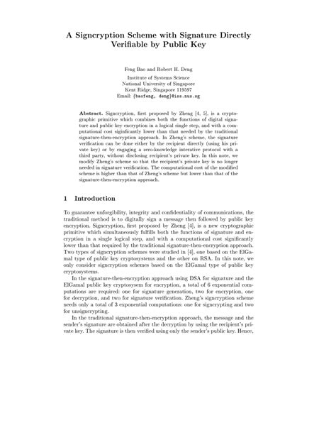 pdf a signcryption scheme with signature directly verifiable by