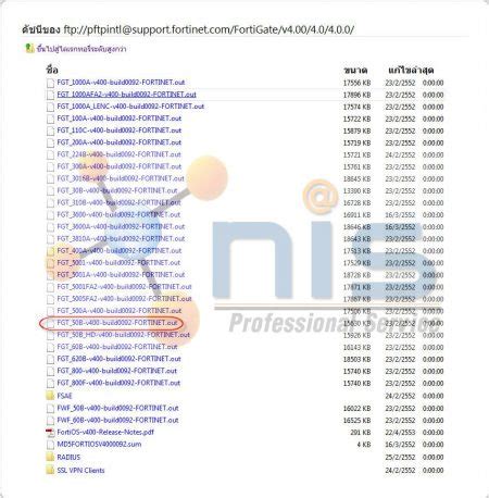 การ UPGRADE FIRMWARE FORTIGATE NIS รบตดตงระบบเนตเวรค แบบครบวงจร ดวยทมงานมออาชพม