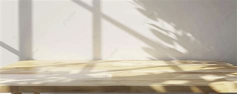 흰 벽 바탕에 태양 광선과 그림자가 있는 빈 밝은 나무 테이블 상단 비어 있는 빛 목재 배경 일러스트 및 사진 무료