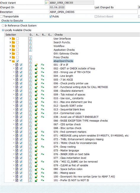 Question Not All Checks Available Issue Larshp Abapopenchecks Github