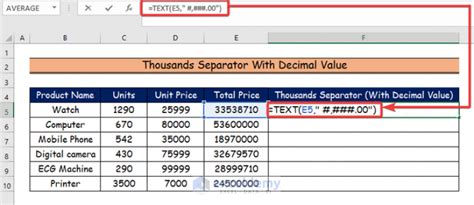 How To Add Thousand Separator In Excel Formula Exceldemy