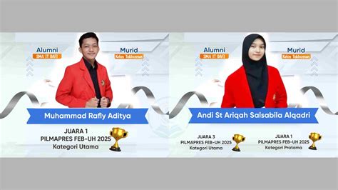 Dua Alumni Dafi School Makassar Raih Prestasi Gemilang Di Pilmapres Feb Unhas Herald Sulsel