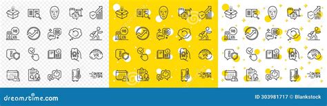Outline Inspect Delivery Box And Boxes Shelf Line Icons For Web App Vector Cartoondealer