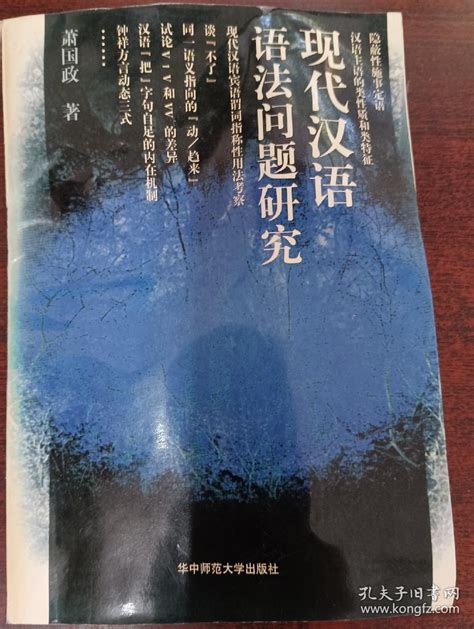 现代汉语语法问题研究萧国政 著孔夫子旧书网