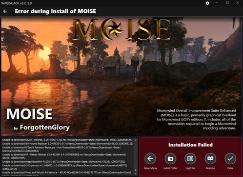 Moise Installation Fails Everytime Rwabbajack