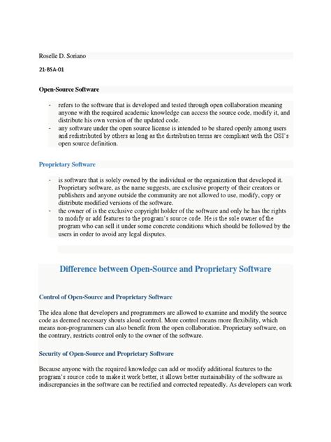 open source and proprietary software pdf proprietary software source code