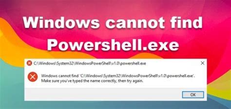 Fix Windows Cannot Find Powershellexe