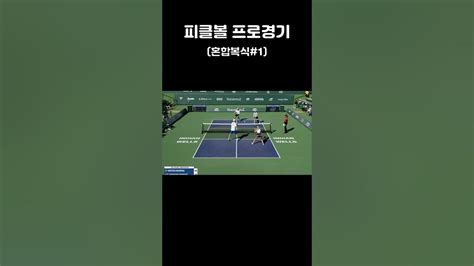 Shorts 놀라운 포칭 피클볼 경기 프로경기 피클볼 발리 혼합복식 Youtube