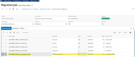 Field That Does Not Update After Import With Excel Migration IFS