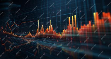Premium Ai Image Stock Market Data And Charts With Colorful Graphs