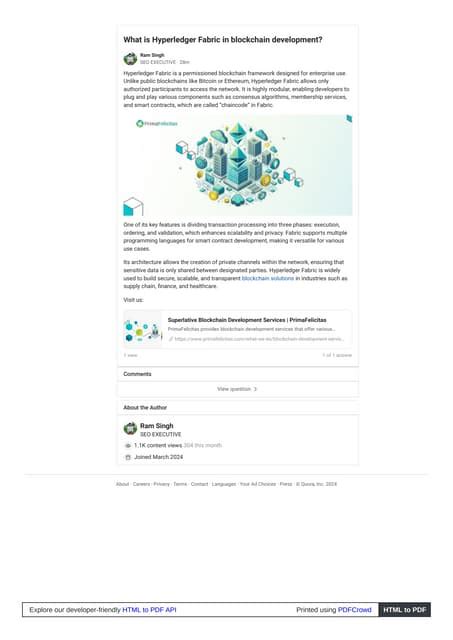 What Is Hyperledger Fabric In Blockchain Development Pdf