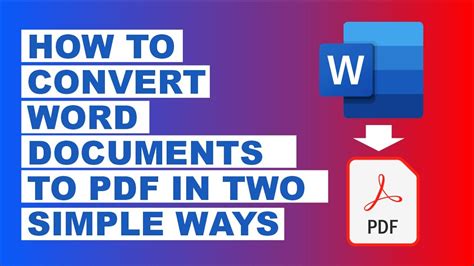HOW TO CONVERT WORD DOCUMENTS TO PDF IN TWO S SIMPLE WAYS YouTube
