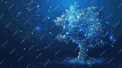 Big Data Technology Network Connection On Tree Premium Ai Generated