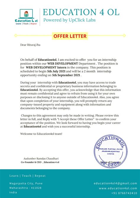 Rituraj J On Linkedin Internship Education4ol Webdeveloper Opportunity Intern Experience