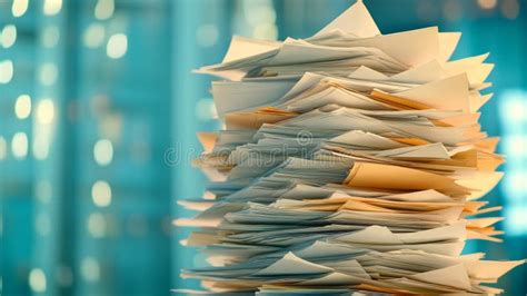 A Massive Pile Of Disorganized Papers And Documents Representing Overwhelming Bureaucracy And