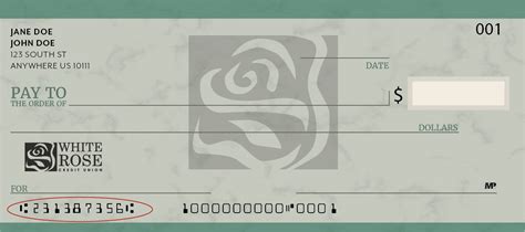 Where Is The Routing Number Located On A Check White Rose CU