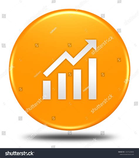 Graph Button Isolated 3d Illustration Stock Illustration 1267520806