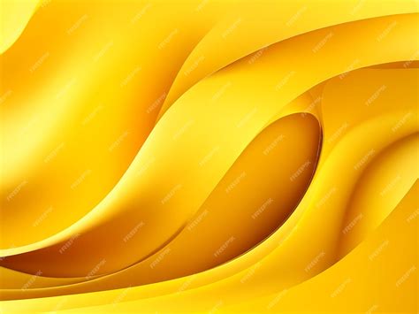 Premium Photo Abstract Yellow Background With Wavy Shapes Flowing And Curvy Shapes This Asset