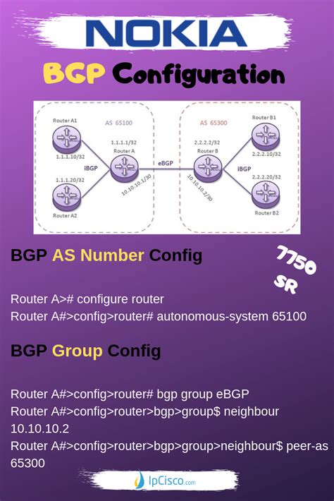 Nokia Bgp Configuration Cisco Networking Bgp Educational Websites
