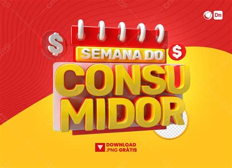 Selo 3d Semana Do Consumidor Selo 3d Psd Grátis Download