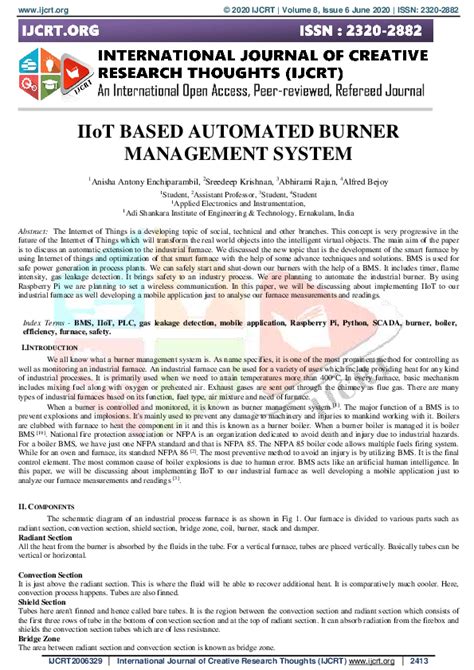 Pdf Iiot Based Automated Burner Management System