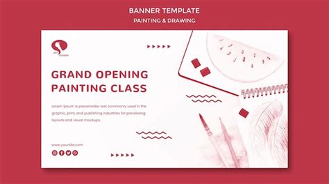 Free Psd Opening Classes For Drawing And Painting Poster Template