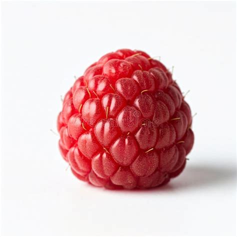 Ripe Raspberry Isolated On A White Background Close Up Stock