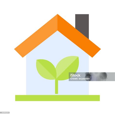 녹색 에너지 홈 아이콘입니다 웹용 에코 클린 그린 에너지의 플랫 일러스트 컬러 벡터 절연 아이콘 0명에 대한 스톡 벡터 아트 및 기타 이미지 Istock