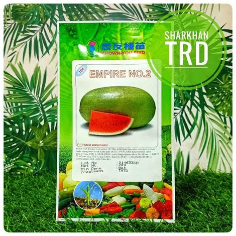 Paket 20g 400 Seeds 104 Empire No 2 Biji Benih Tembikai Merah F1
