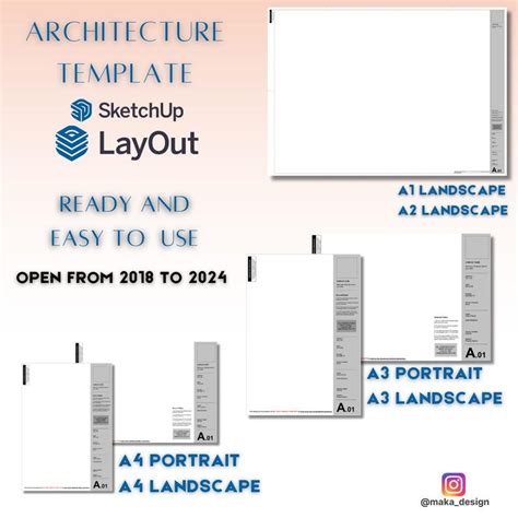 Sketchup Layout Template Title Block Auto Text Ready To Use Etsy
