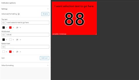 Dashboard Indicator With Dynamic Text Esri Community