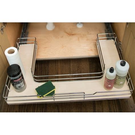 Rev A Shelf BCSC MP Inch Width U Shaped Undersink Wire Basket Shelf Pull