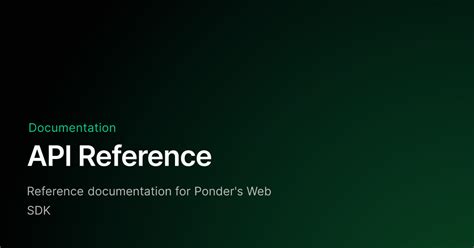 Api Reference Ponder Docs